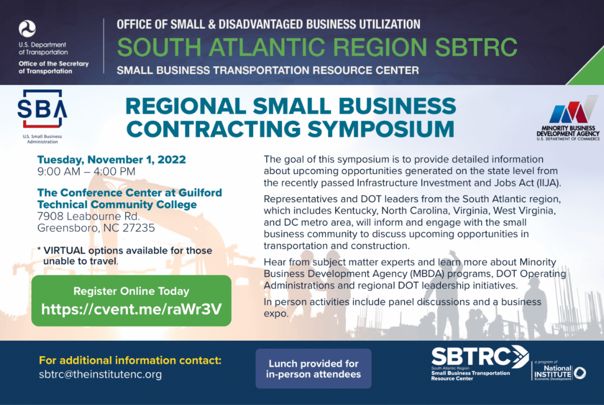 DOT Small Business Contracting Symposium South Atlantic SBTRC Region - AMAC